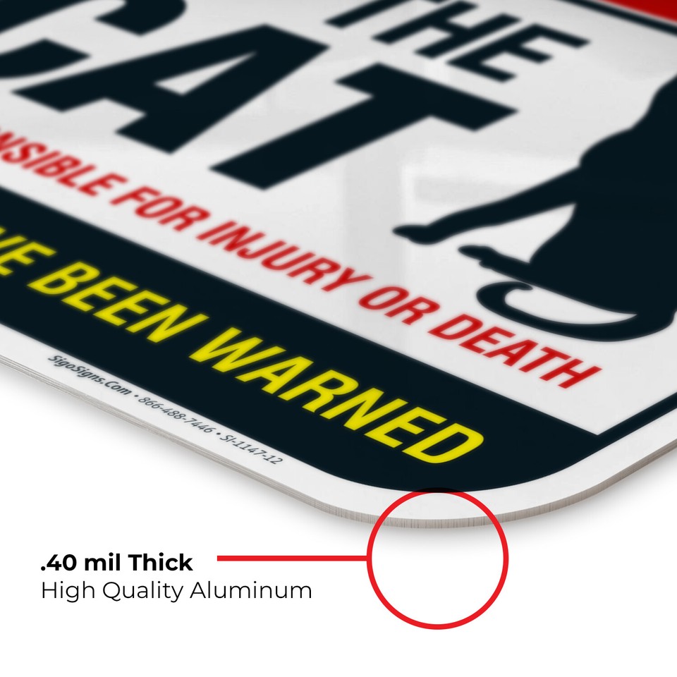 Beware of Cat Sign, Funny Attack Cat Sign, | eBay