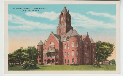 Undated Unused Postcard Clinton County Court House Clinton Iowa IA | eBay