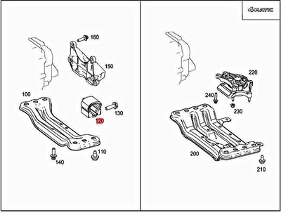 Genuine MERCEDES A205 C205 S205 S213 W205 W213 Transmission mount ...