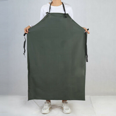 Waterproof PVC Coated Apron Oil Resistant Kitchen Butcher Heavy Aprons ...