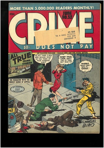 Crime Does Not Pay 52 Violent Biro cover FN/VF | eBay