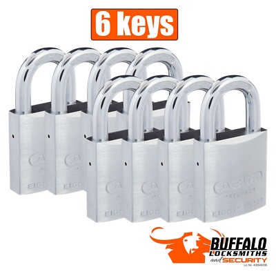 8xAnti pick Restricted Bilock Exclusive/ABUS 8350NKD Padlock with 6 ...