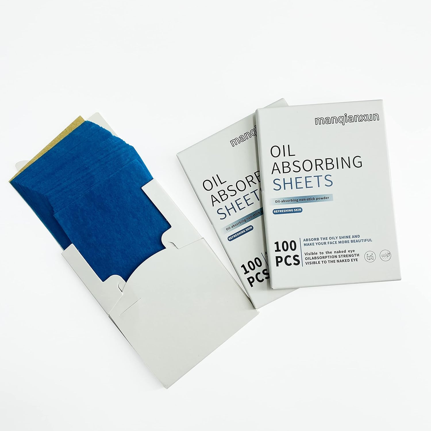 300 Sheets Oil Absorbing Tissues, 3 Pack Premium Oil Blotting Paper ...