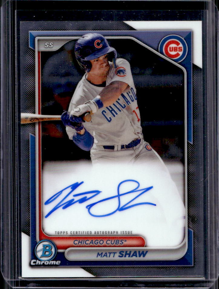 2024 Bowman Chrome Matt Shaw 1st Prospect Auto Autograph #CPA-MS ...