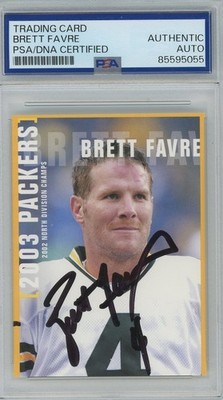 Brett Favre 2003 Packers Police Card PSA/DNA Signed Auto Autographed | eBay