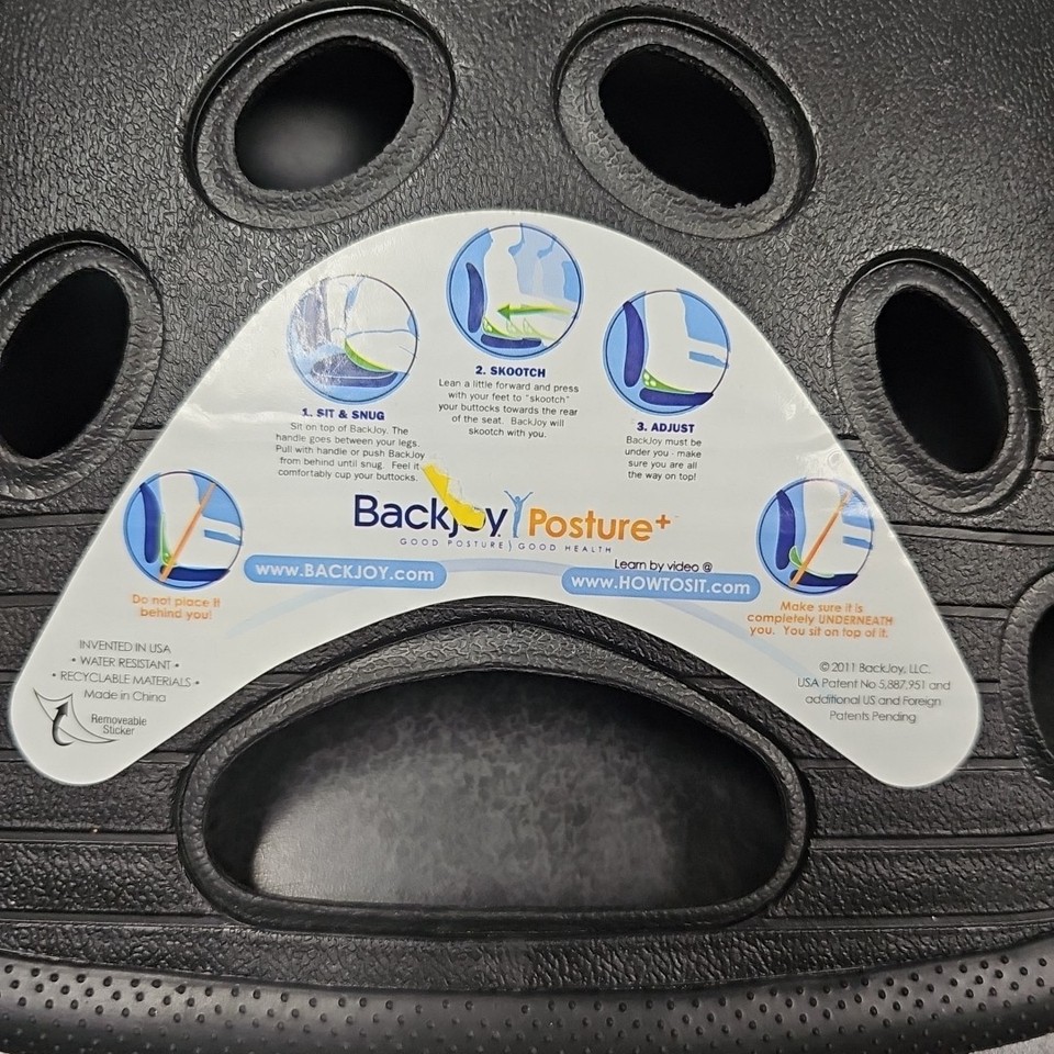 BackJoy SitSmart Core Traction Seat Cushion for Optimal Posture Back ...