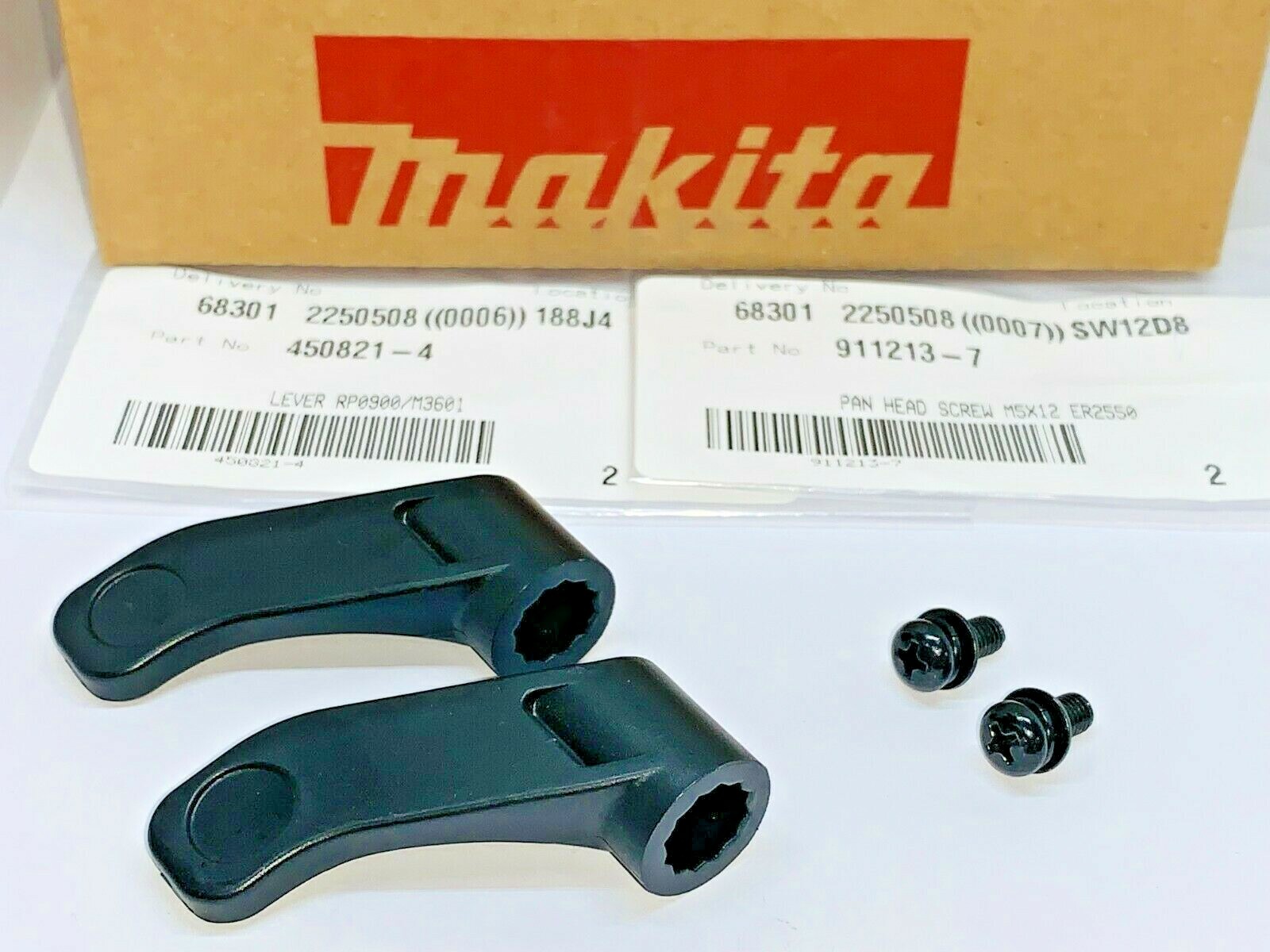 2X GENUINE MAKITA LOCKING LEVER + 2XScrews For RP0900 M3601 1/4" PLUNGE ...