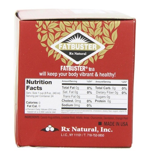 Fatbuster Herbal Slenderizing Tea Original Blend - Weight Loss Tea Fat ...