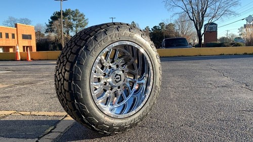 20x12 TIS 544C CHROME WHEELS RIMS 33" TOYO AT3 TIRES FORD F-150 ...