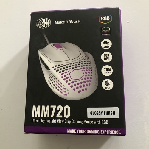 Cooler Master MM720 16000 Dpi RGB USB Câblé Jeu Souris - Brillant Blanc ...