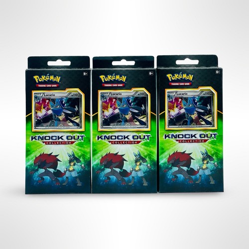2017 Pokemon Knock Out Collection Lucario Boxes (Lot of 3) Sealed XY ...
