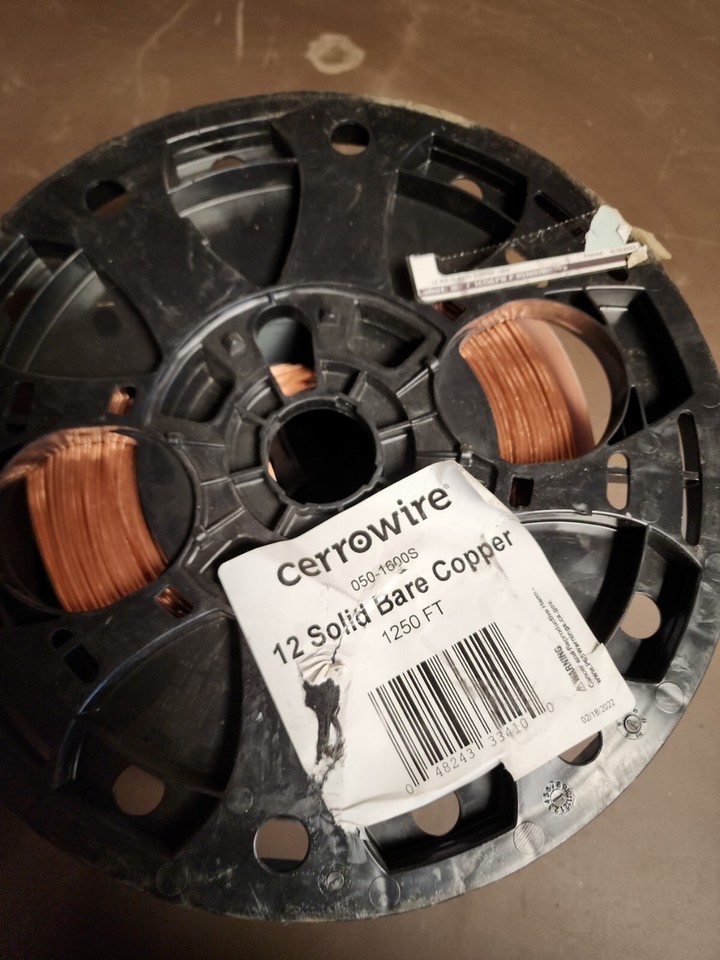 Cerrowire 12 AWG Solid Bare Copper Ground Wire 1250ft | eBay