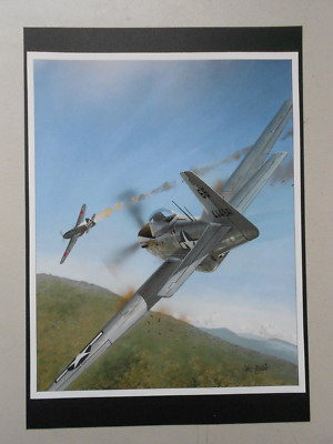 WW2 FIGHTER ACE PRINT: THE FLYING UNDERTAKER-MAJ WILLIAM SHOMO-P-51D/K ...