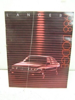 NOS OEM MOPAR CHRYSLER 88 1988 DODGE LANCER DEALER SALES BROCHURE ...