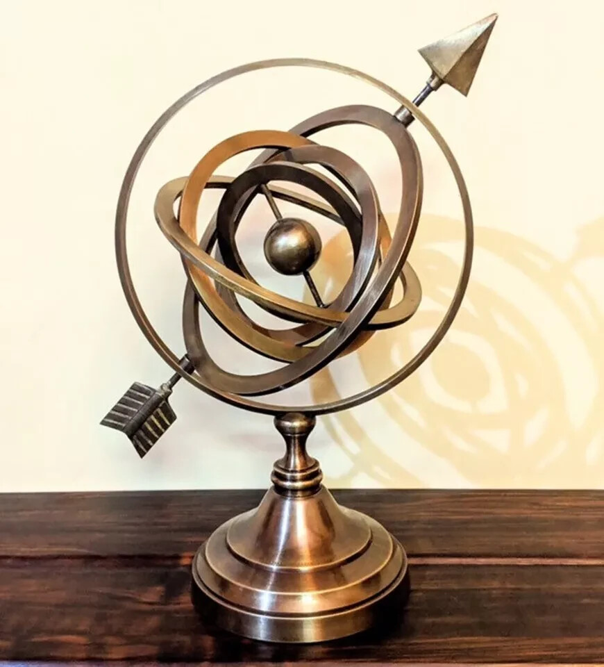 Brass Armillary Sphere Map Atlas Showpiece Handmade Astrology ...