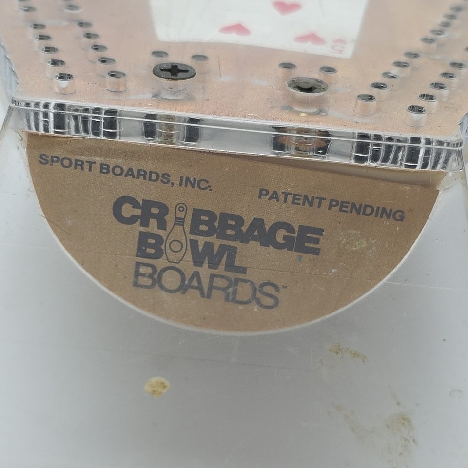 Vintage Acrylic Bowling Pin Cribbage Board Sport Boards Inc. Deer Buck ...