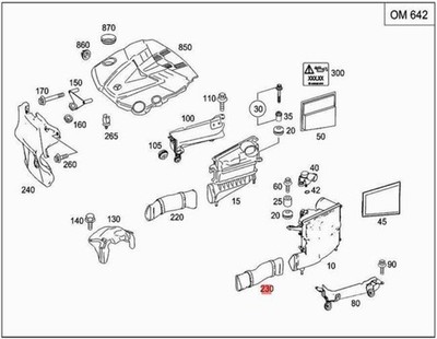 Genuine MERCEDES C219 S211 W211 CLS C219 Intake line 6420944997 | eBay