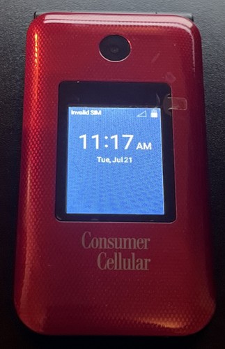 ZTE Link 2 II Z2335CC - Red ( Consumer Cellular ) 4G VoLTE Flip Phone ...
