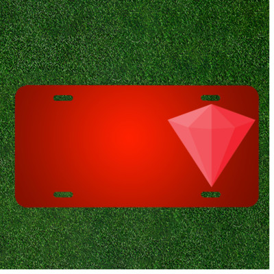 Custom Personalized License Plate With Add Names To Diamond Gem Ruby ...