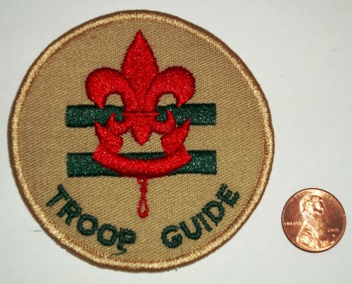 BSA OA BOY SCOUTS OF AMERICA INSIGNIA POSITION PATCH TROOP GUIDE TAN ...