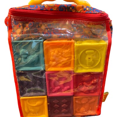 B You Toys Surprised Blocks, 10 Number Blocks, Sensory Toy, Recycled ...