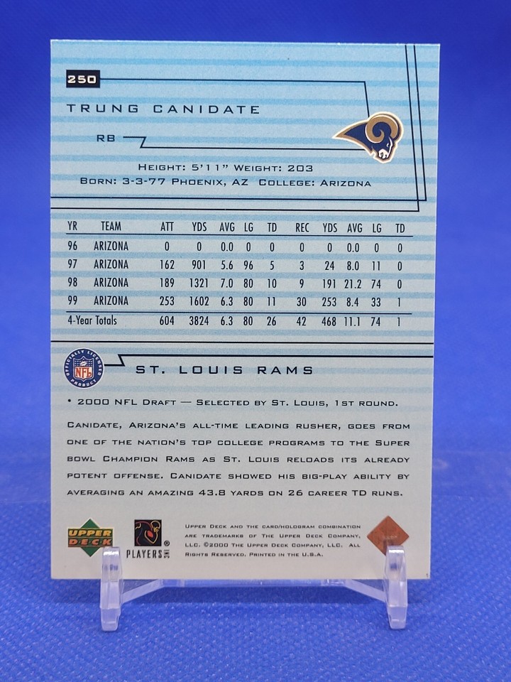 2000 Upper Deck Trung Canidate #250 Rookie RC | eBay