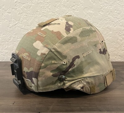 USGI ACH MSA Helmet w/ Multicam Cover , Rhino Mount Plate , Head-Loc ...