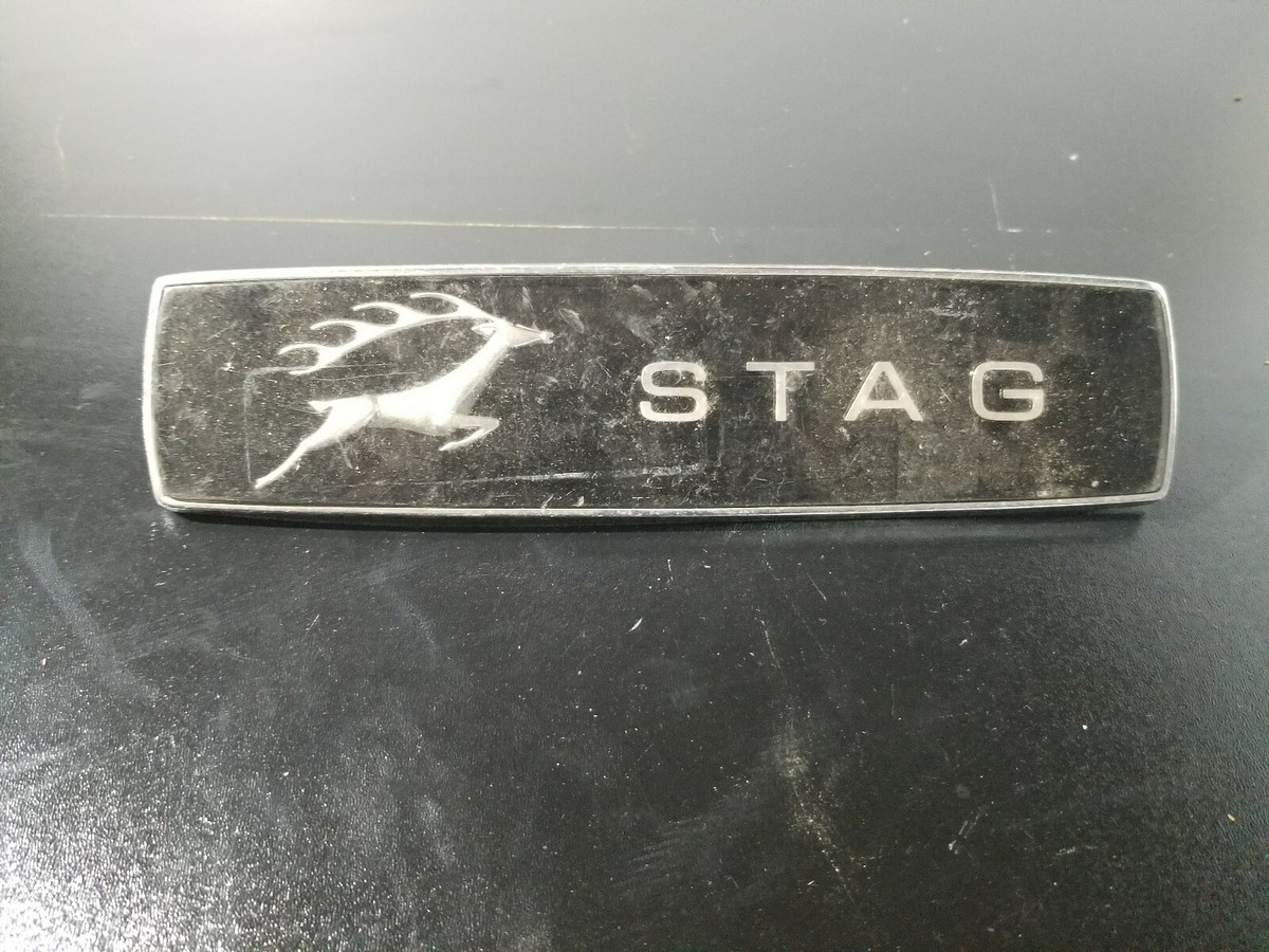 Stag Car Logo Triumph Stag Text Logo St Chris Car Badge + Fixings