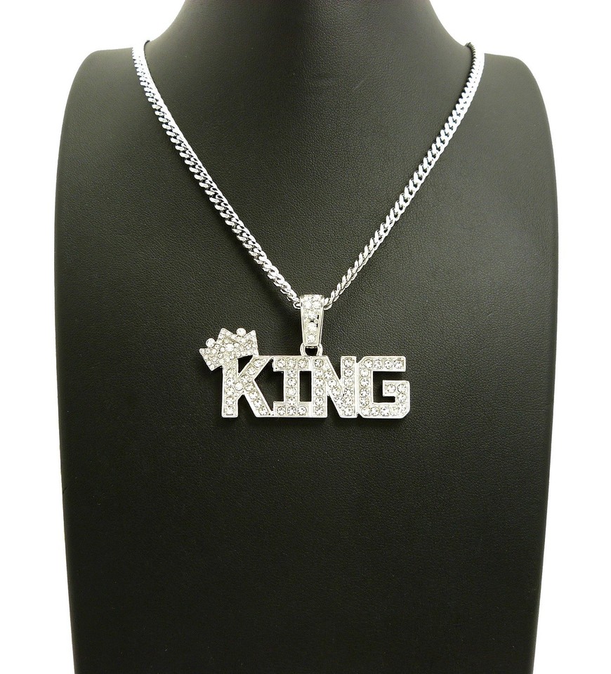 NEW KING PENDANT & 24" VARIOUS CHAINS HIP HOP NECKLACES - XZ242 | eBay
