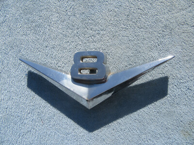1956 Ford Truck Original Grille Emblem V8 F100 F2 | Front | OE | Chrome ...