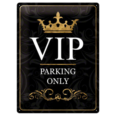 Nostalgic Art VIP Parking Only 30x40cm Large Metal Tin Sign Wall ...