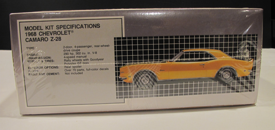 Vintage AMT ERTL 1968 Chevrolet Camaro Z-28 FACTORY SEALED 1/25 Model ...