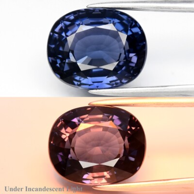 💎 GLC 6.63ct IF Clean Oval Natural Color Change Spinel - Rare, Sri ...