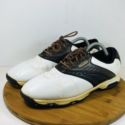 Etonic Men’s Golf shoes leather 10.5 white brown lace up | eBay