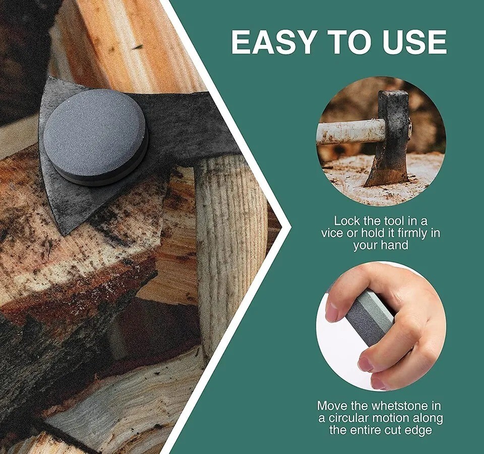 Round Dual Grit Sharpening Stone Axe Blade Edge Sharpener Lansky Puck ...