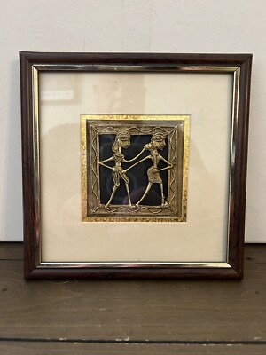 Dhokra Art Wall Hanging Brass figures 10x10 Frame Hand Made In India | eBay