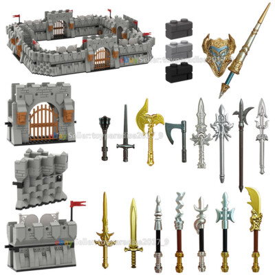 MOC Medieval Knight Castle Tower Weapon Building Blocks Bricks Wall ...