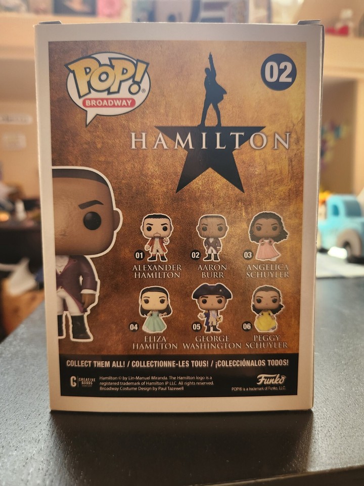 AARON BURR Funko POP Hamilton #2 New In Box NIB! LESLIE ODOM JR ...
