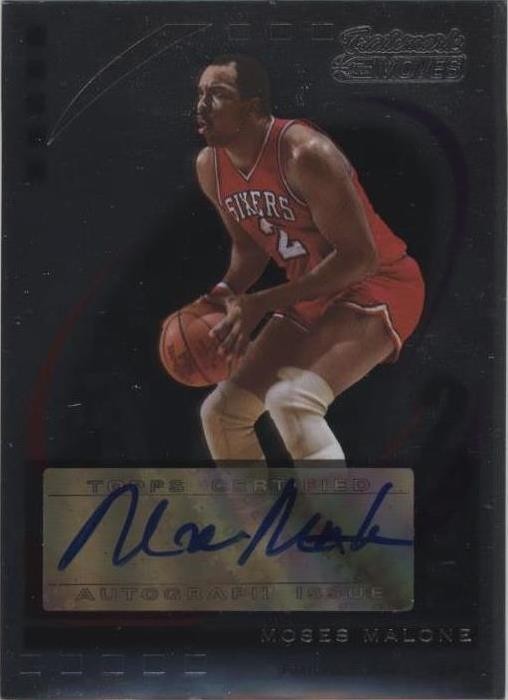 2006-07 Topps Trademark Moves - Moses Malone #94 Foil Autographs /75 ...