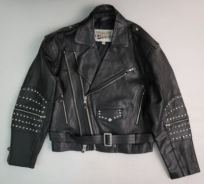 VTG Wilsons Open Road Studded Black Leather Motorcycle Moto Biker ...