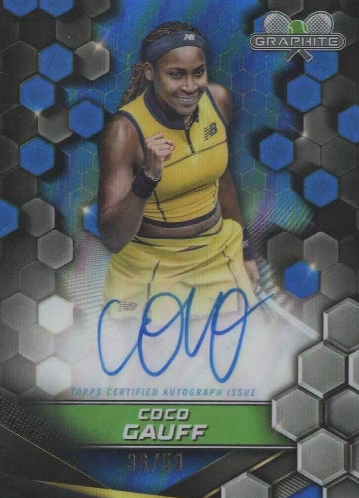 2024 Topps Graphite - Signatures Coco Gauff #GS-CGF Blue Refractor /50 ...