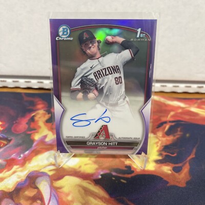 2023 Bowman Draft Chrome Grayson Hitt Auto /250 Purple Refractor #CDA ...