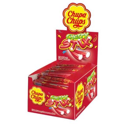 Cherry Stix Chupa Chups 150 x 10g Full Box Fruit Flavoured Stick Sweet ...