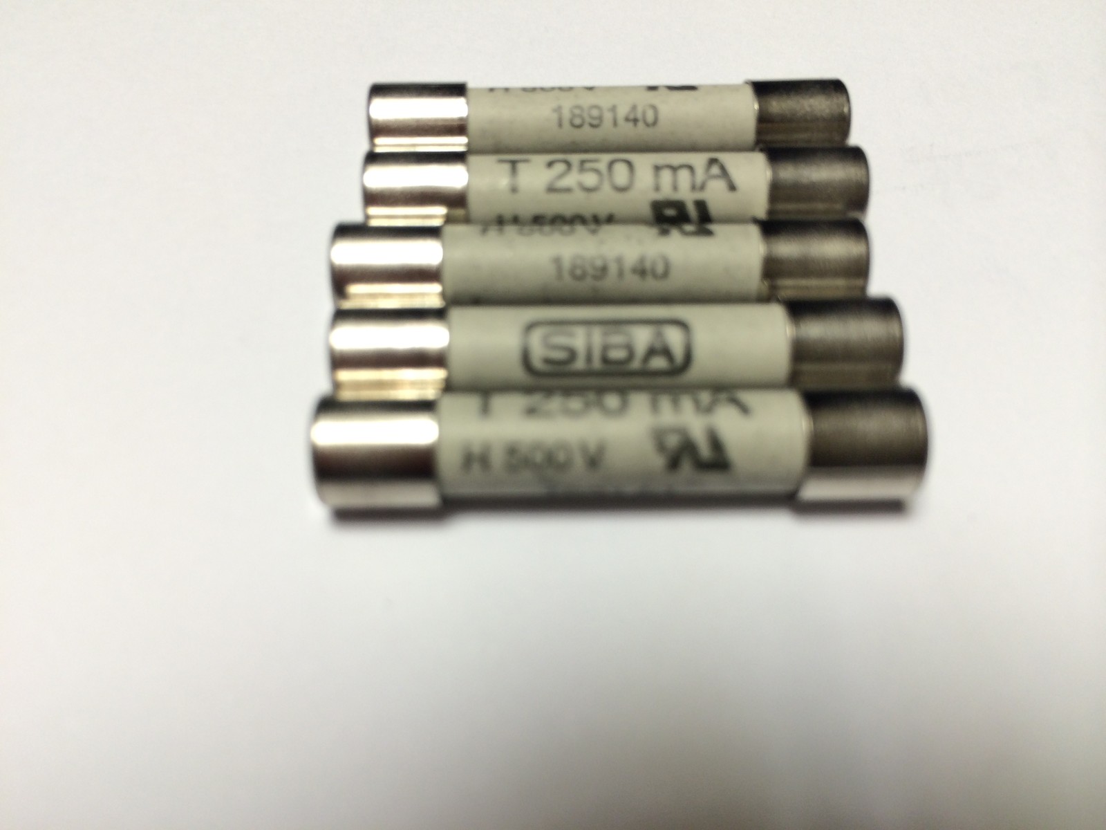 SIBA 70 065 65 Fuse Antisurge 250mA T250mA 500V typ 189140 JPSF042 Pack ...