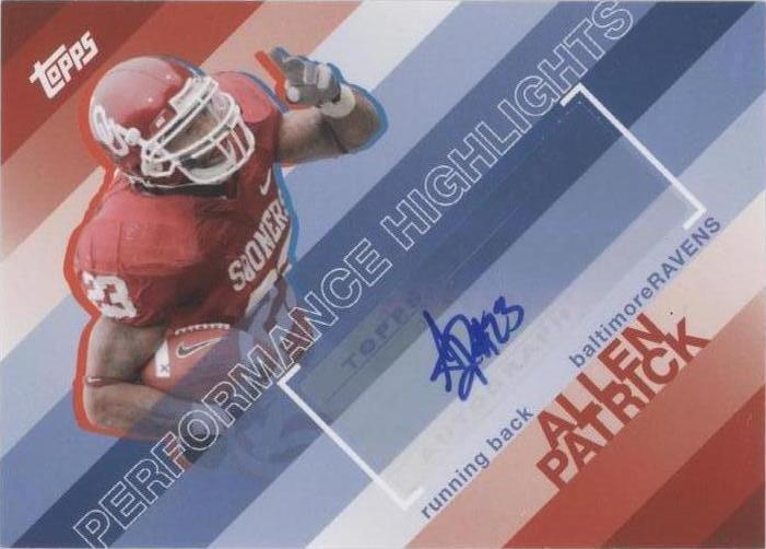 2008 Topps - Performance Highlights Allen Patrick #THA-AP Autographs ...