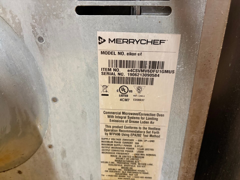 Set of 2 Merrychef Eikon E4 Convection Microwave Subway Oven READ ...