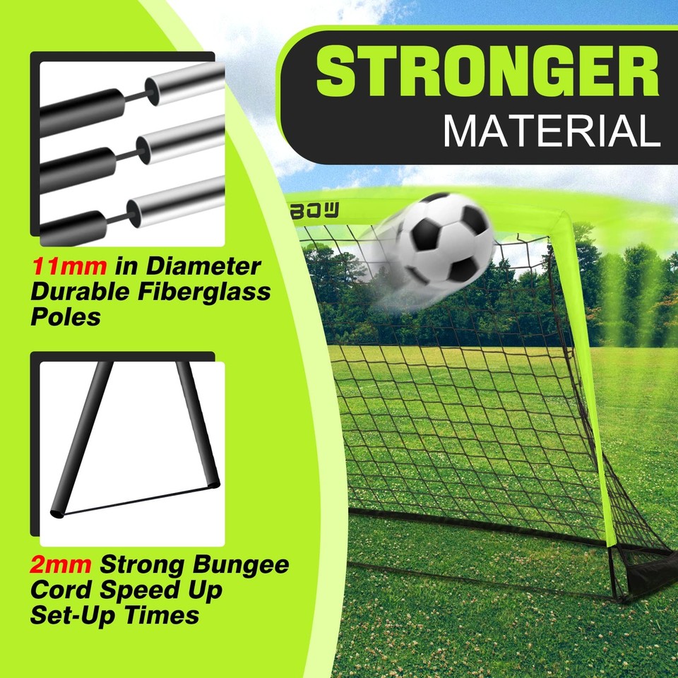 9x5 ft Portable Kids Soccer Goal for Backyard Adult Junior Large ...