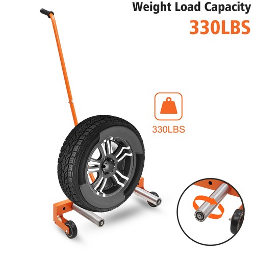 330 LBS Tire Wheel Dolly Heavy Duty Adjustable Rolling Wheel Dolly for ...