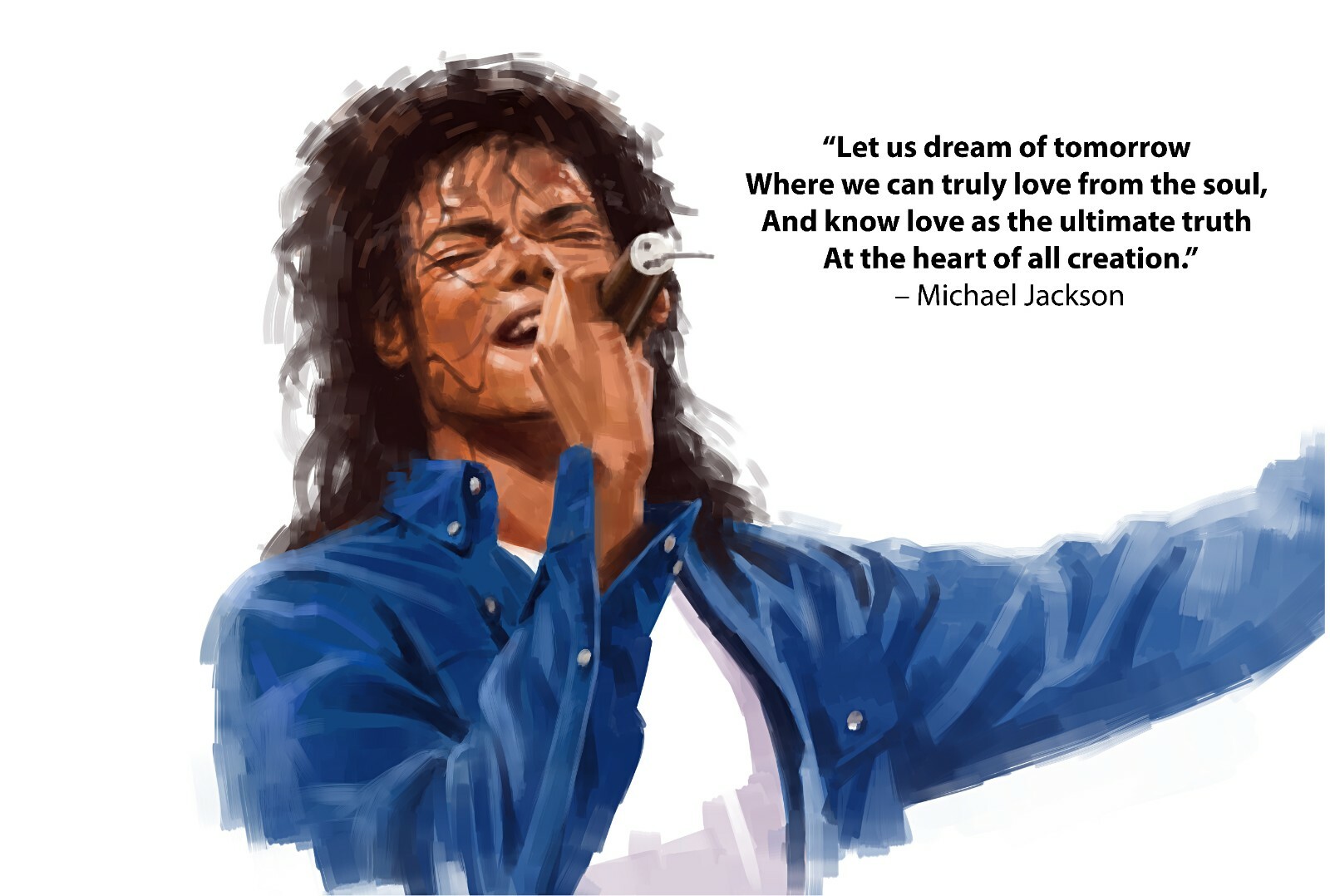 Michael Jackson inspirational motivational quote Poster High Quality ...