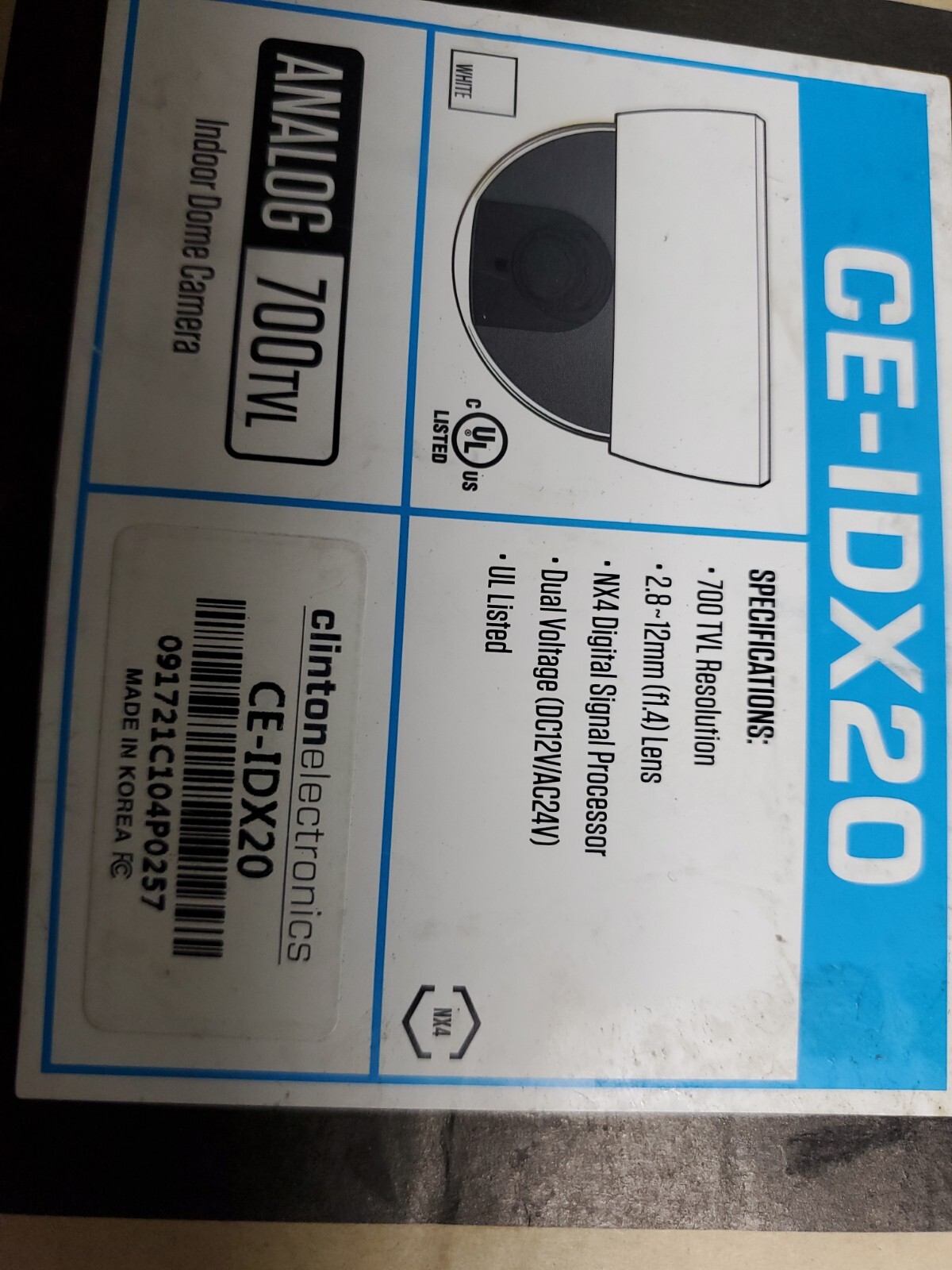Clinton Electronics CE-IDX20 Indoor Dome Camera New open box IDX series | eBay